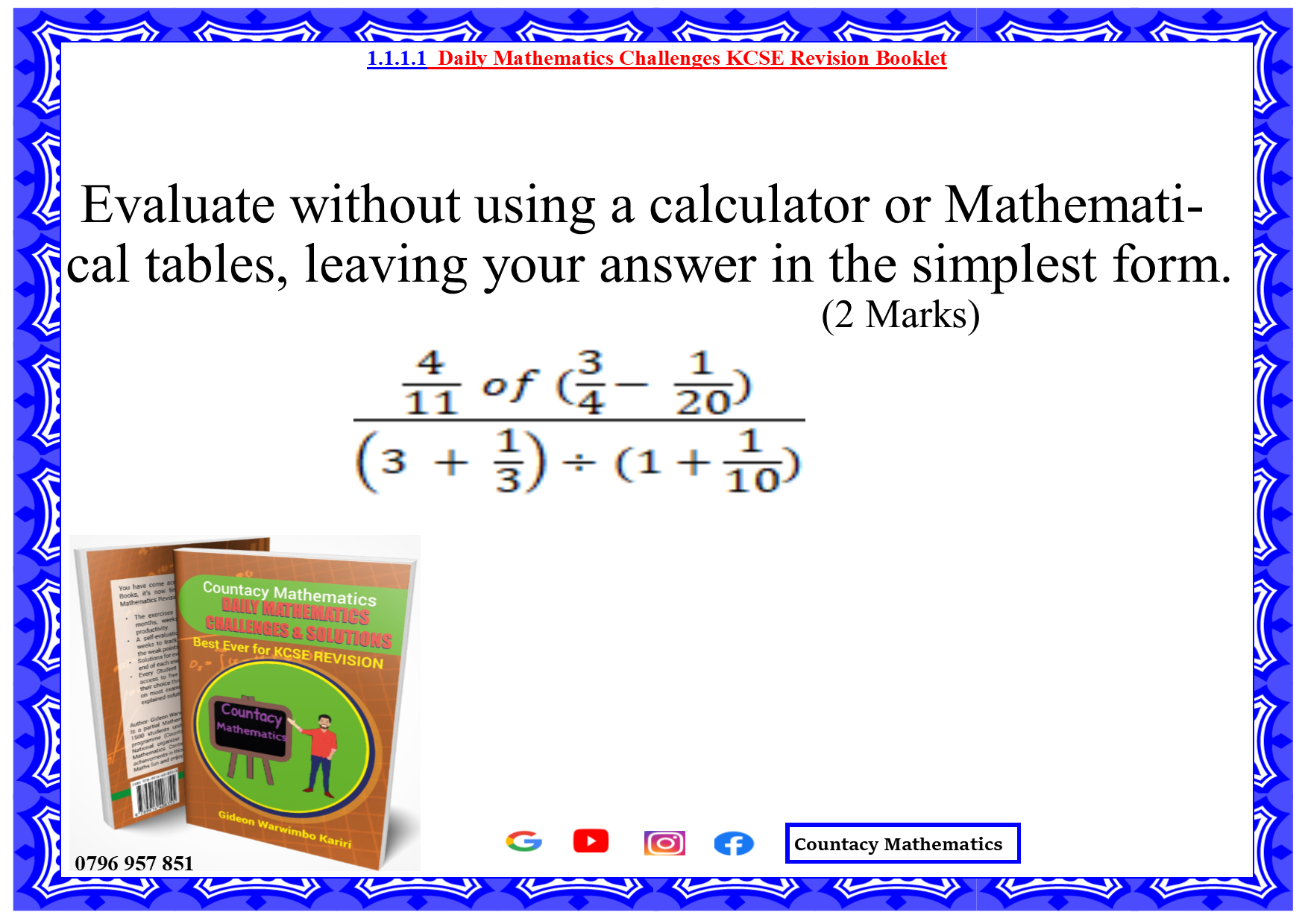 Countacy Mathematics – National Online Mathematics Contests for Schools ...